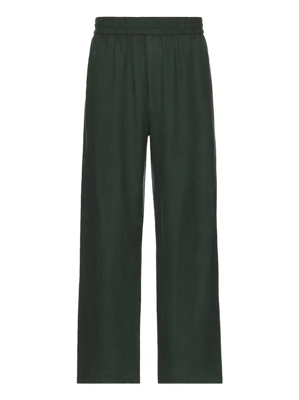 WAO Relaxed Linen Pants - Forest Green
