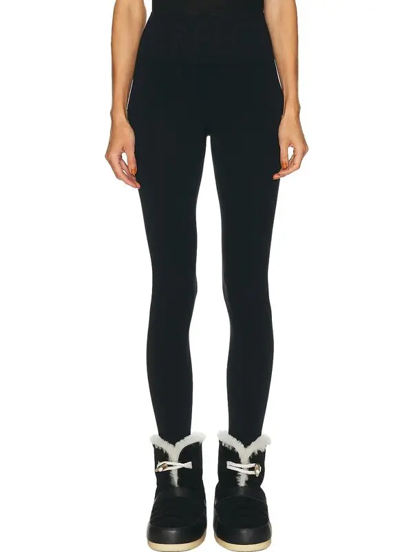 Perfect Moment Perfect Thermal Legging In Blue - Black