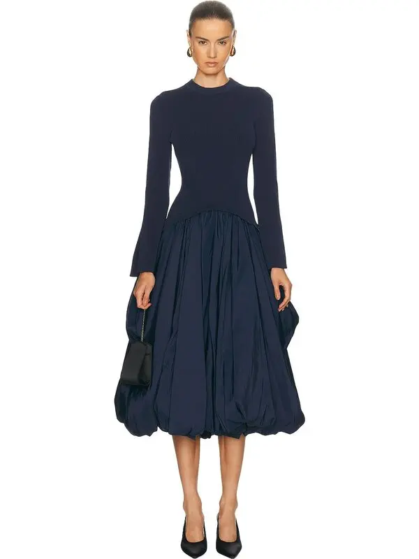 Simkhai Kenlie Long Sleeve Midi Dress - Midnight