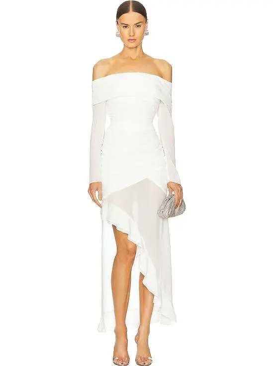 Line & Dot Owens Midi Dress - Ivory