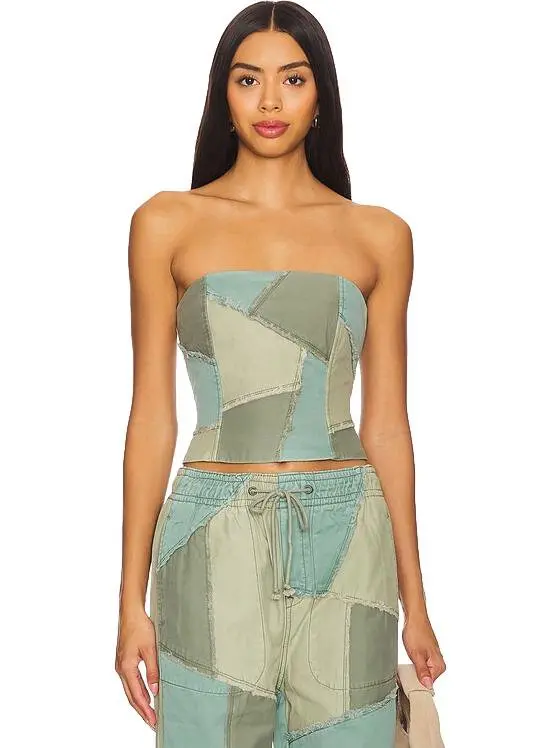 LOVERS AND FRIENDS Nakita Corset Top - Slate