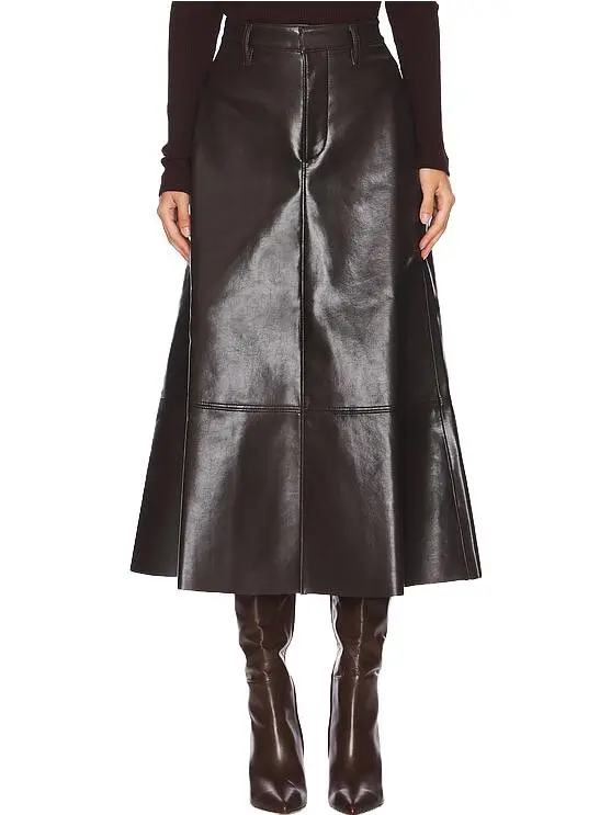 Citizens Of Humanity Cassia Faux Leather Skirt - Brown