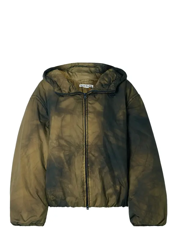 Acne Studios Tie-dyed Hooded Jacket - Green