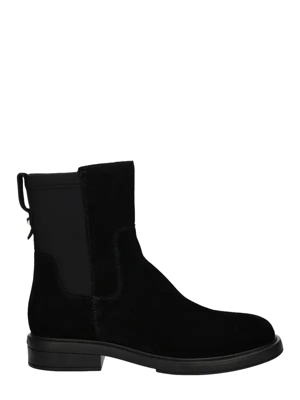 BOSS Logo-plaque Suede Boots - Black