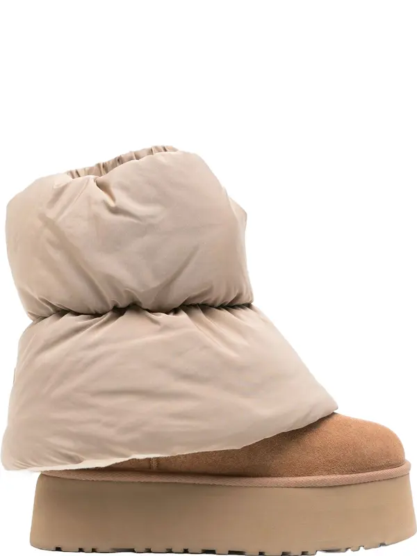 UGG Mini Dipper Puffer Boots - Brown