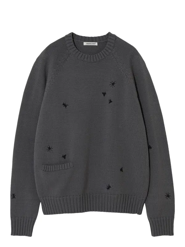 UNDERCOVERISM Embroidered Crew-neck Jumper - Grey