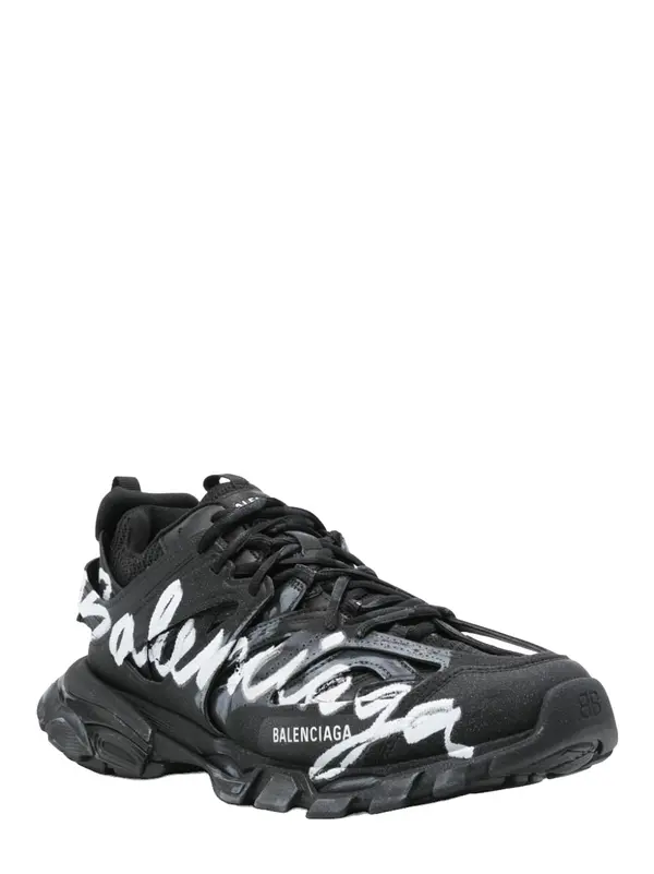 Balenciaga Track Signature Sneakers - Black
