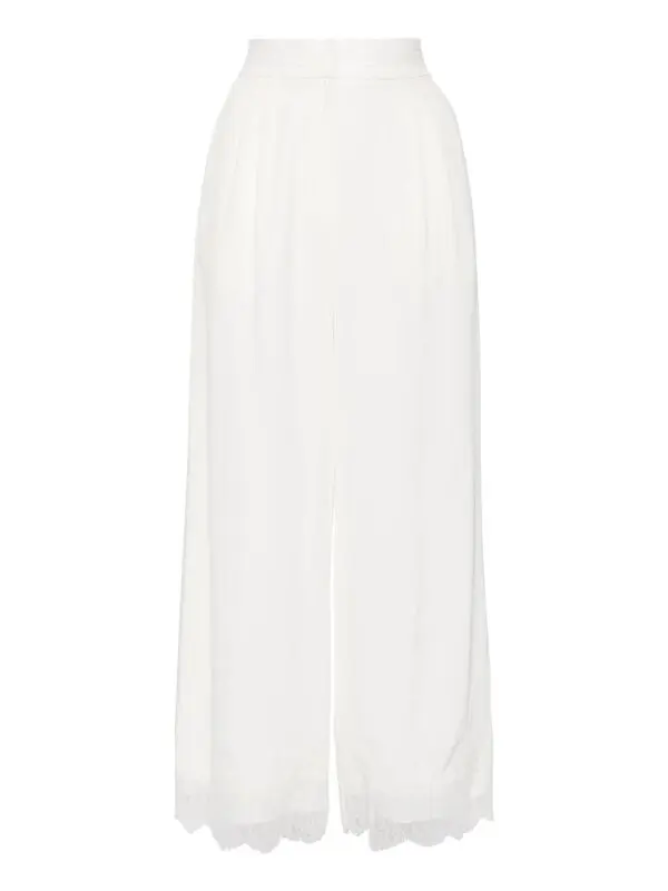 Shiatzy Chen Lace Embroidery Straight Trousers - White