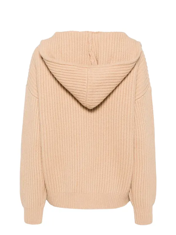 B+AB Knitted Hooded Jumper - Neutrals