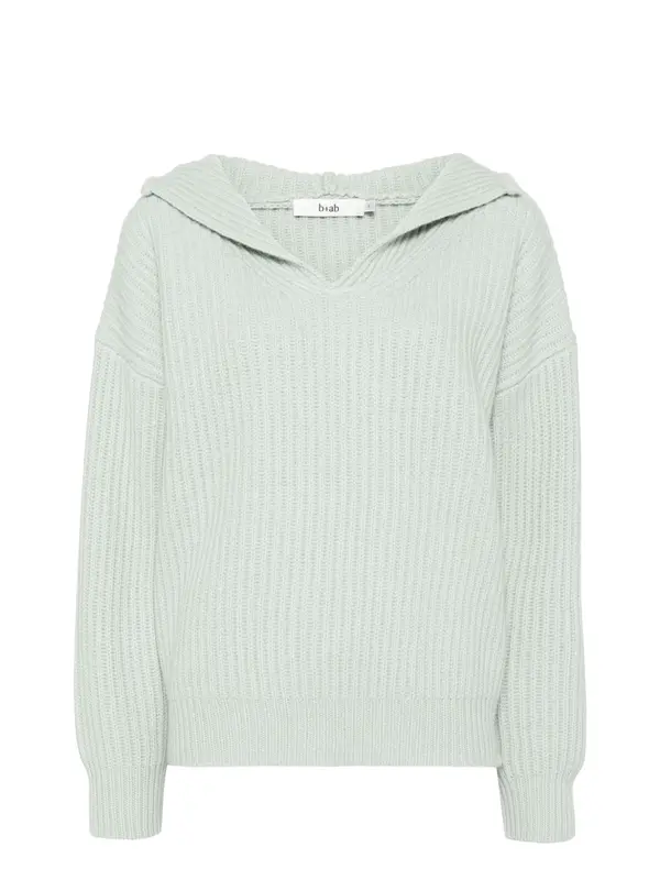 B+AB Hooded Wool Jumper - Green