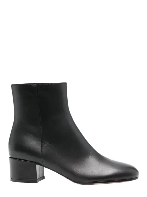 GIANVITO ROSSI 45mm Leather Ankle Boots - Black