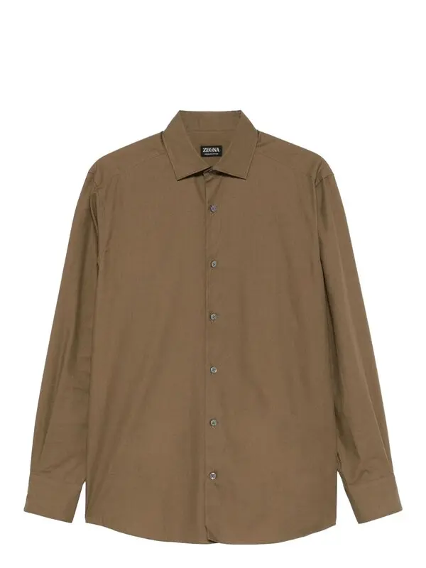 Zegna Cotton Shirt - Brown