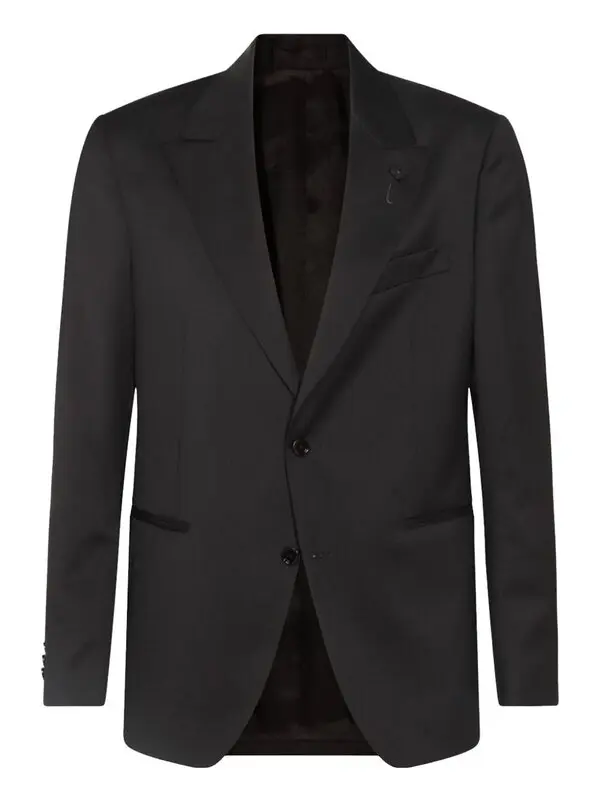 LARDINI Notched Lapels Two-piece Suit - Black