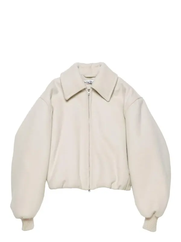 Acne Studios Wool-blend Bomber Jacket - Neutrals