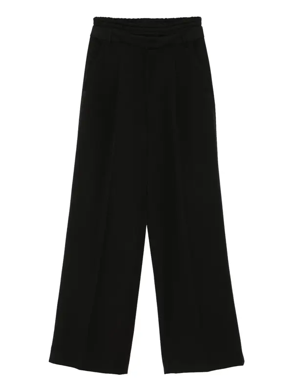 Liu Jo Layered-effect Straight-leg Trousers - Black