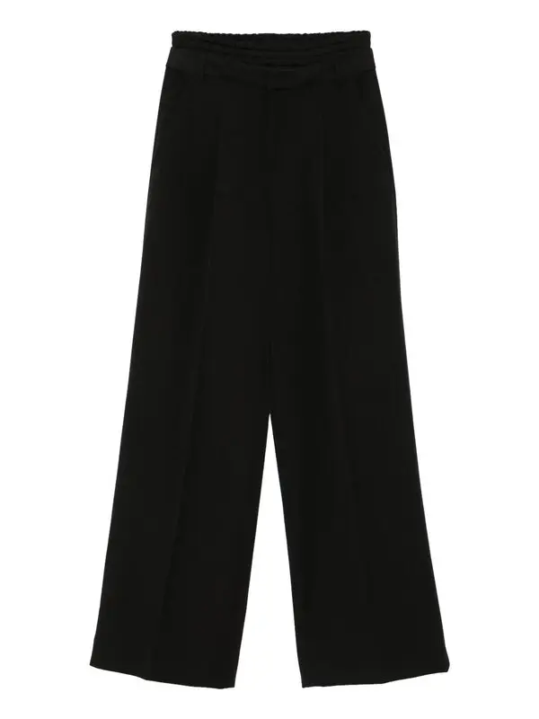 Liu Jo Layered-effect Straight-leg Trousers - Black