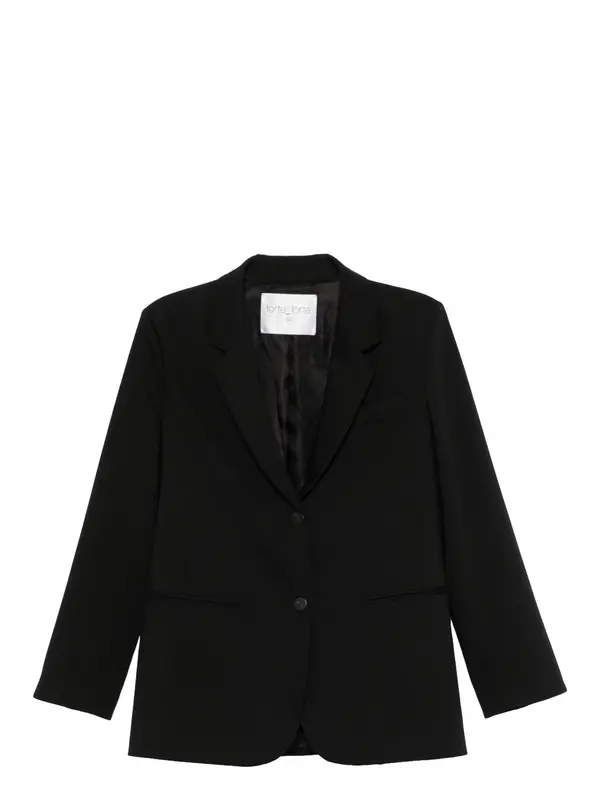 FORTE_FORTE Twill-weave Blazer - Black