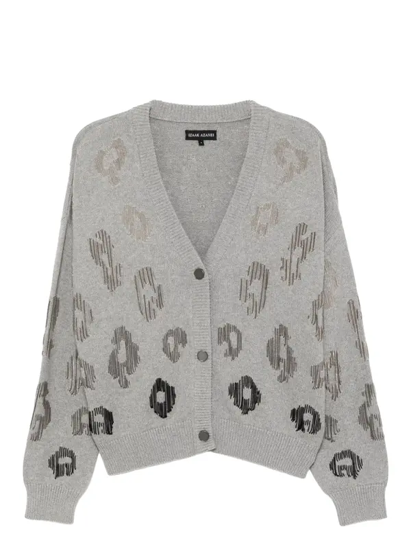 IZAAK AZANEI Chain-link Cardigan - Grey