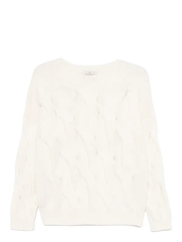 Bruno Manetti Cable-knit Sweater - White