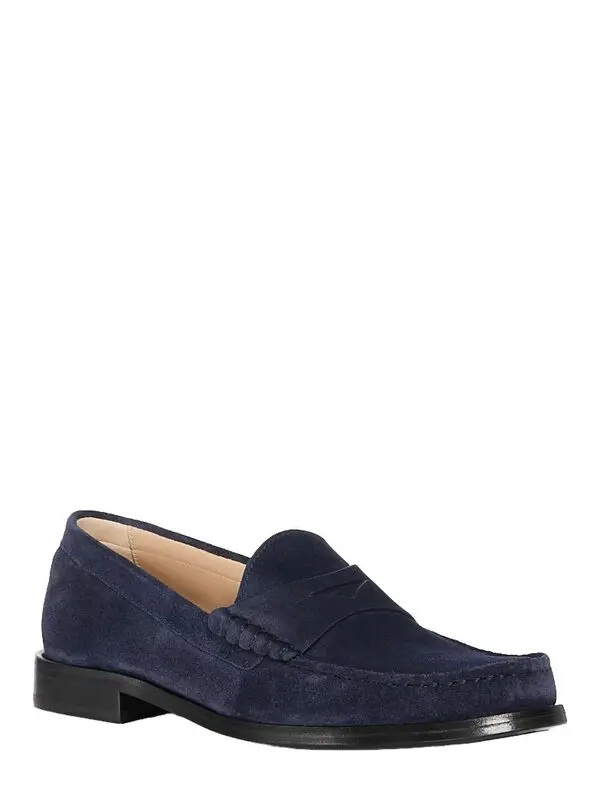 STUART WEITZMAN Lottie Suede Loafers - Nice Blue