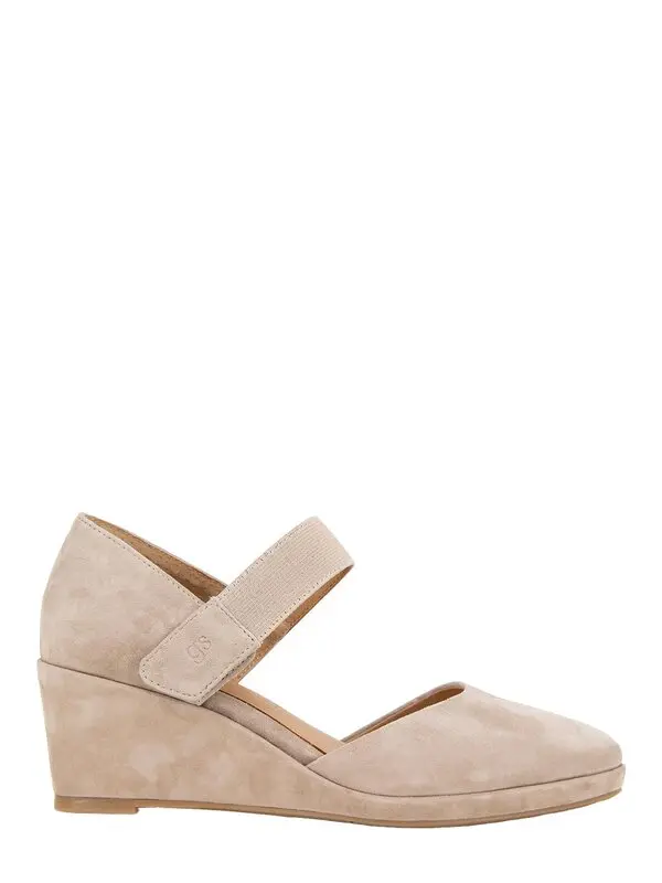 KENNETH COLE Oriana Wedge Pumps - Mushroom Suede