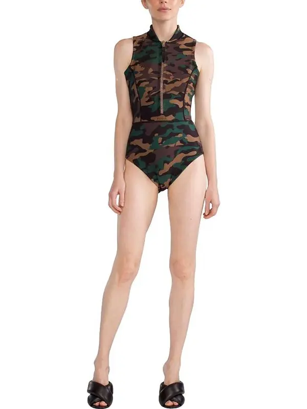 Cynthia Rowley Camo Sleeveless Wetsuit - Multi