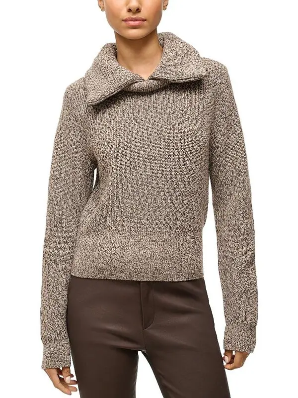 Staud Christopher Crewneck Sweater - Mocha Melange