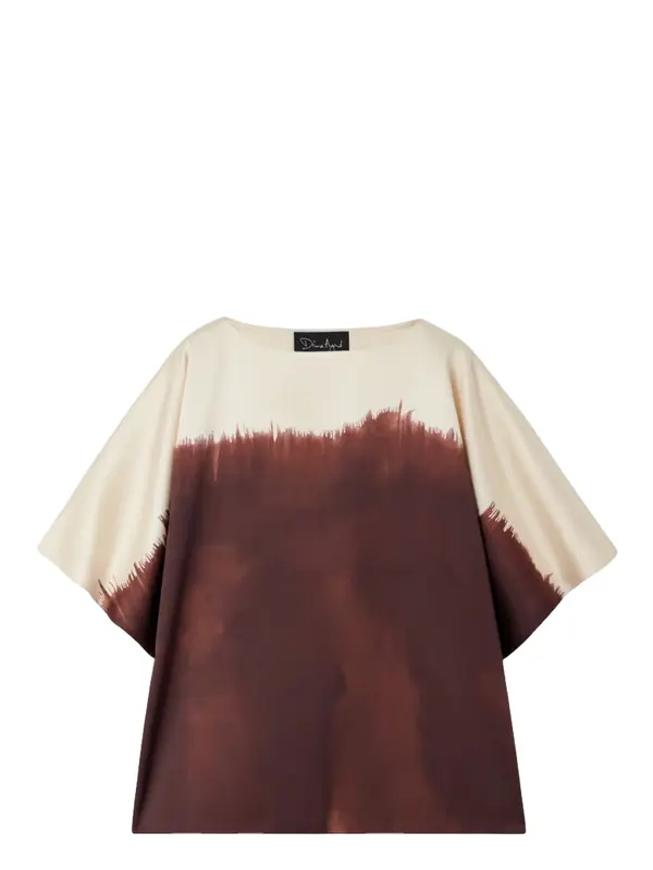 DIMA AYAD Tie-dyed Tunic - Brown