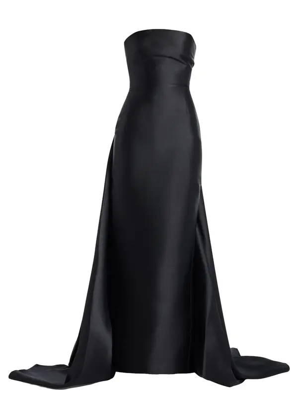 Solace London Tiffany Strapless Maxi Dress - Black