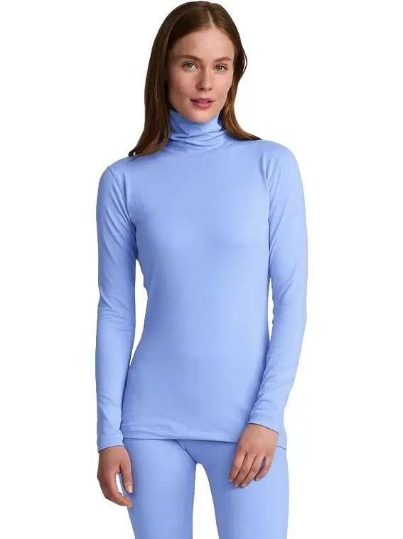 LANDS' END Thermaskin™ Heat Turtleneck Baselayer Top - Clear Blue Sky
