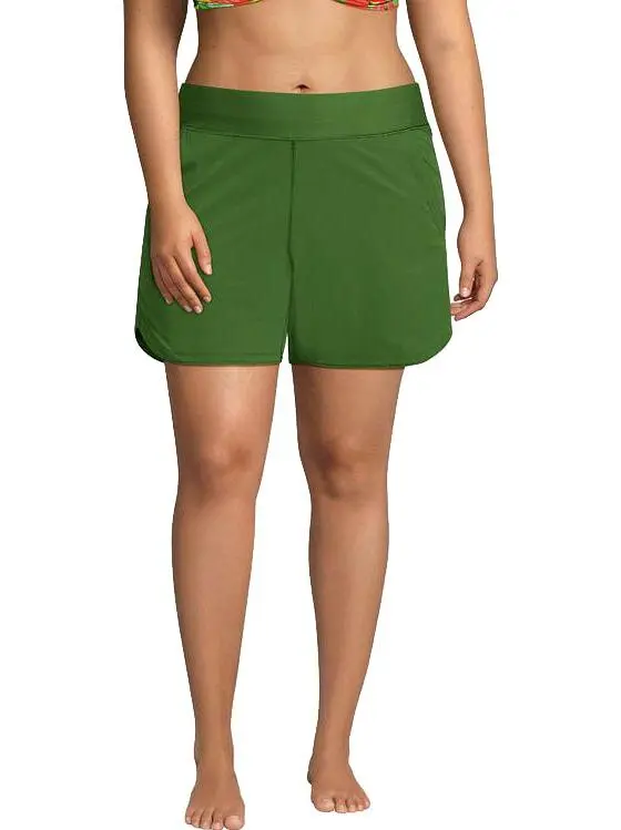 LANDS' END Sunshade Upf 50 5" Board Shorts - Fusion Green