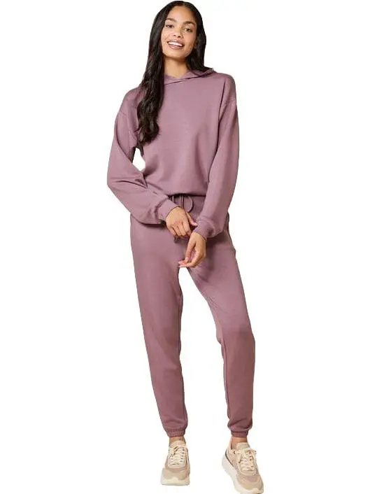 SOFTIES Oversize Hoodie Lounge Set - Driftwood