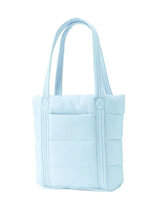 LANDS' END Wanderweight Ultralight Packable Tote Bag - Soft Ice Blue