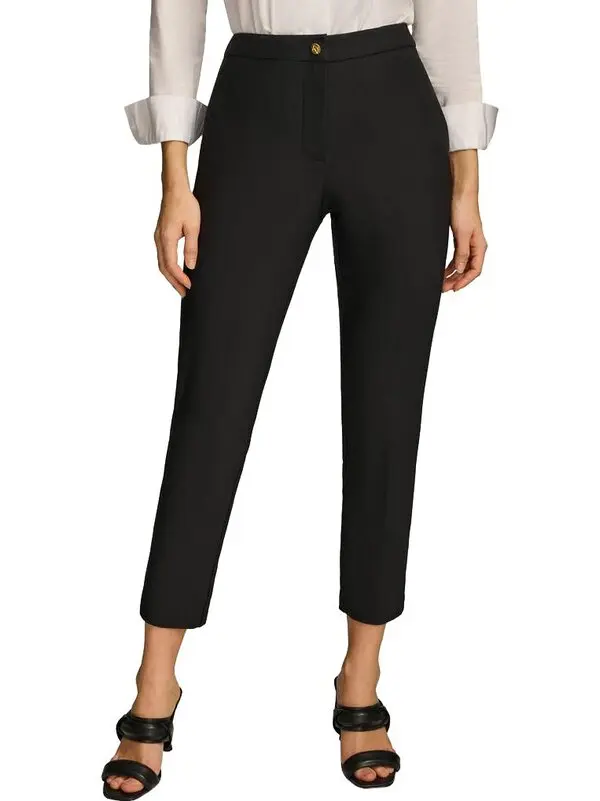 Donna Karan New York Slim Ankle Pants - Black