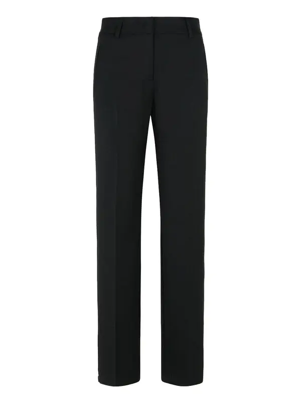 MSGM Flare-cut Polyester-blend Pants - Black
