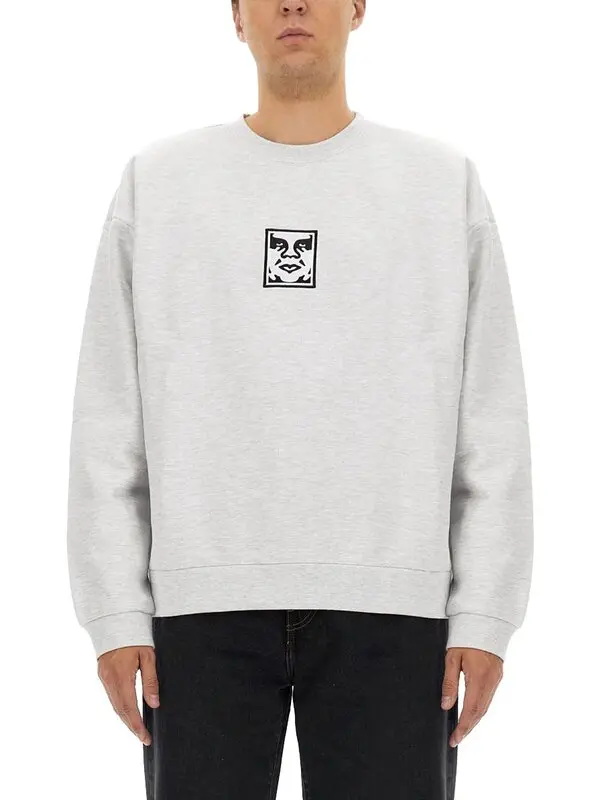 Obey Sweatshirt With Logo - Grey
