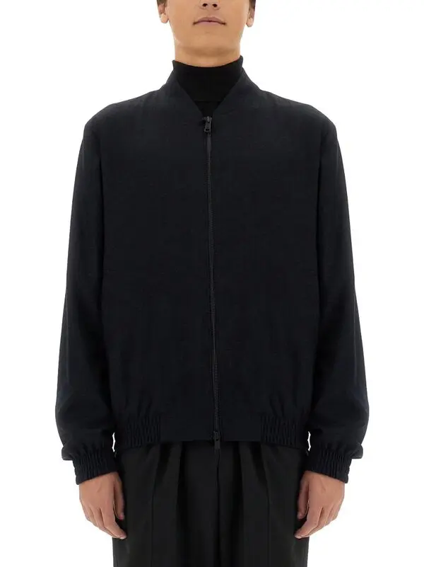 Zegna Wool Bomber Jacket - Black