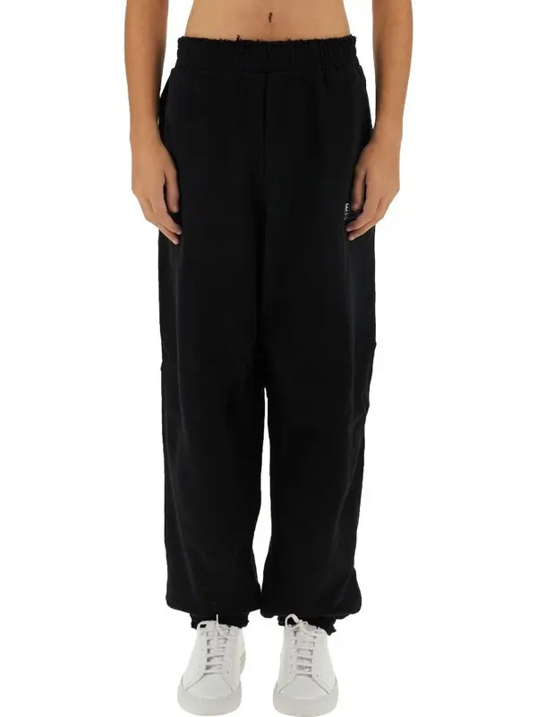 Helmut Lang Regular Fit Cotton Trousers - Black