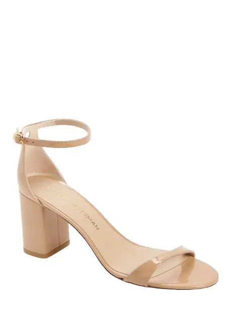 STUART WEITZMAN Nudist Block 75 Sandal - Adobe