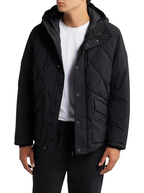 BOSS Cixus Quilted Down Coat - Black