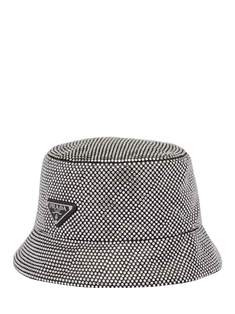 Prada Satin Bucket Hat - Crystal