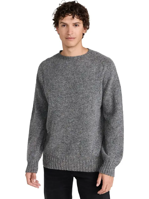 Howlin' Terry Wool Crew Neck Sweater - Grey Mix
