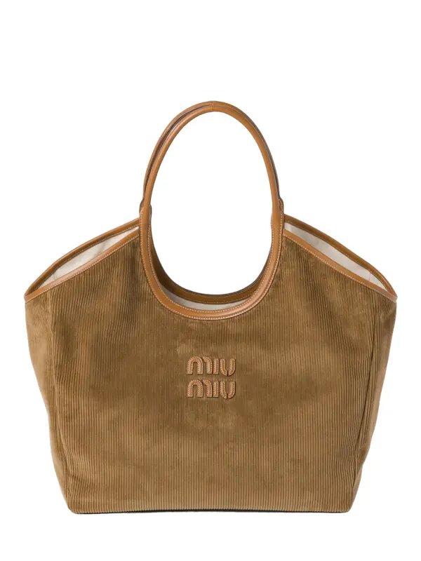 Miu Miu Ivy Corduroy Shopper - Cinnamon