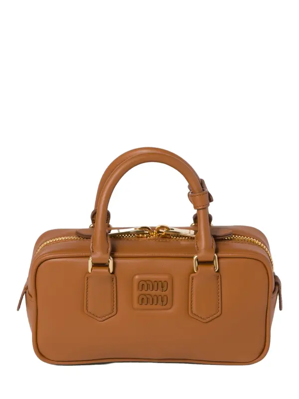 Miu Miu Arcadie Leather Bag - Cognac