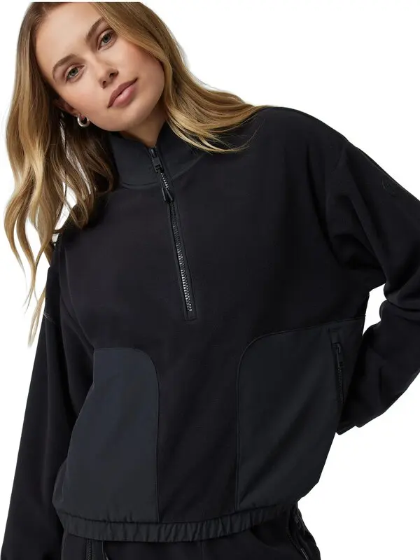 Vuori Aspen Half Zip Jacket - Black