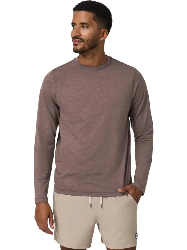 Vuori Long Sleeve Performance Tee - Elm Heather