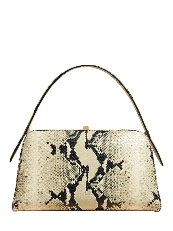 Khaite Cate Python-embossed Top-handle Bag - Natural