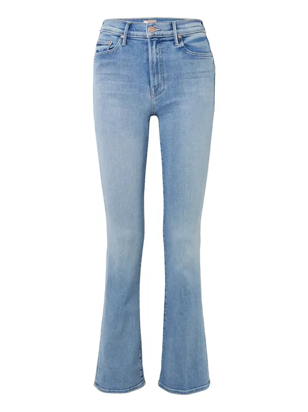 MOTHER The Outsider Sneak Mid-rise Flared Jeans - Blue
