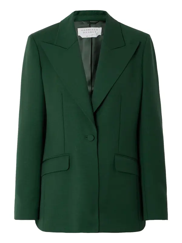 Gabriela Hearst Leiva Wool Blazer - Green