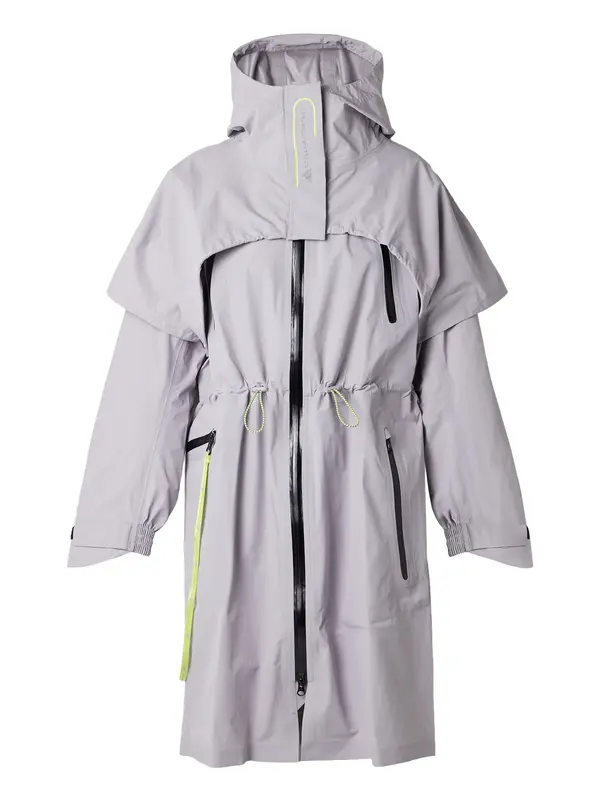 Adidas By Stella McCartney Truenature Rain.rdy Recycled-shell Hooded Jacket - Gray